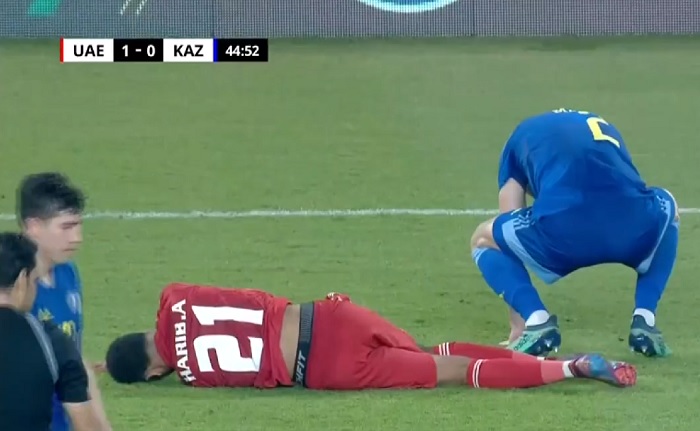 هل تسببت إصابة كازاخستان في تغيّب حارب عبدالله عن المران | دبي الرياضية